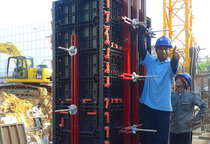 TECON Adjustable Plastic Column Formwork Shuttering For Sale TECON Adjustable Plastic Column Formwork Shuttering For Sale