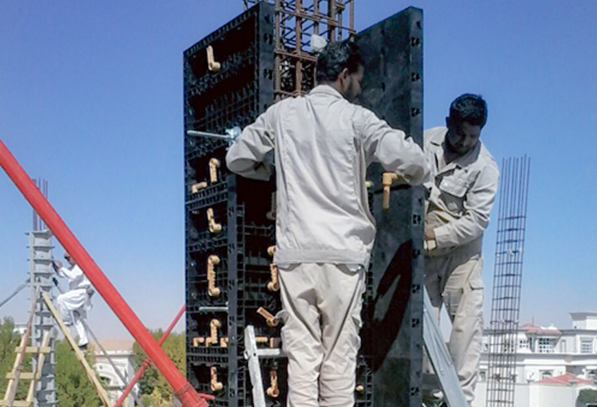 TECON Adjustable Plastic Column Formwork Shuttering For Sale TECON Adjustable Plastic Column Formwork Shuttering For Sale